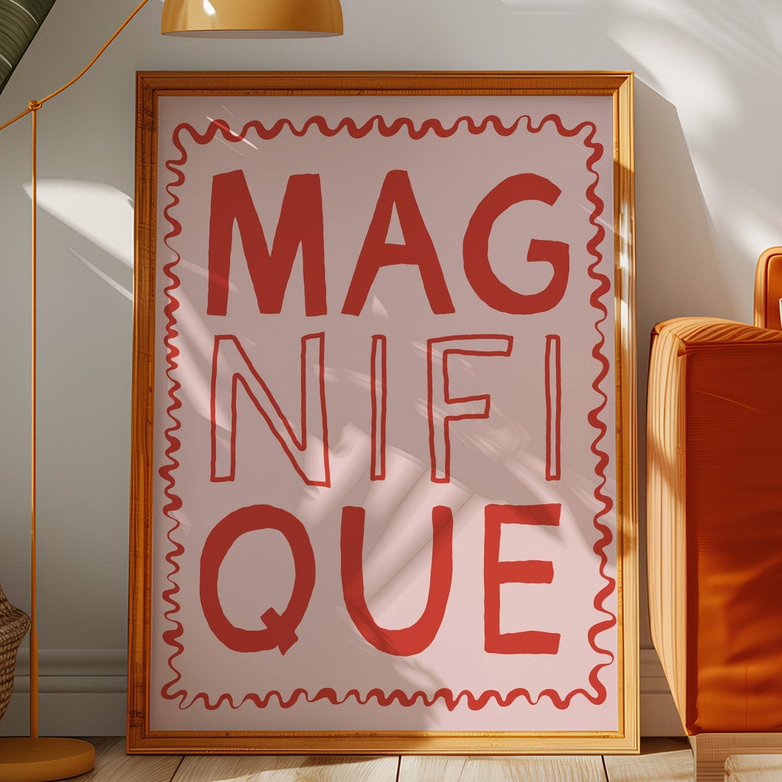 Magnifique Art Print, French Saying Wall Art, Trendy Typography Print ...