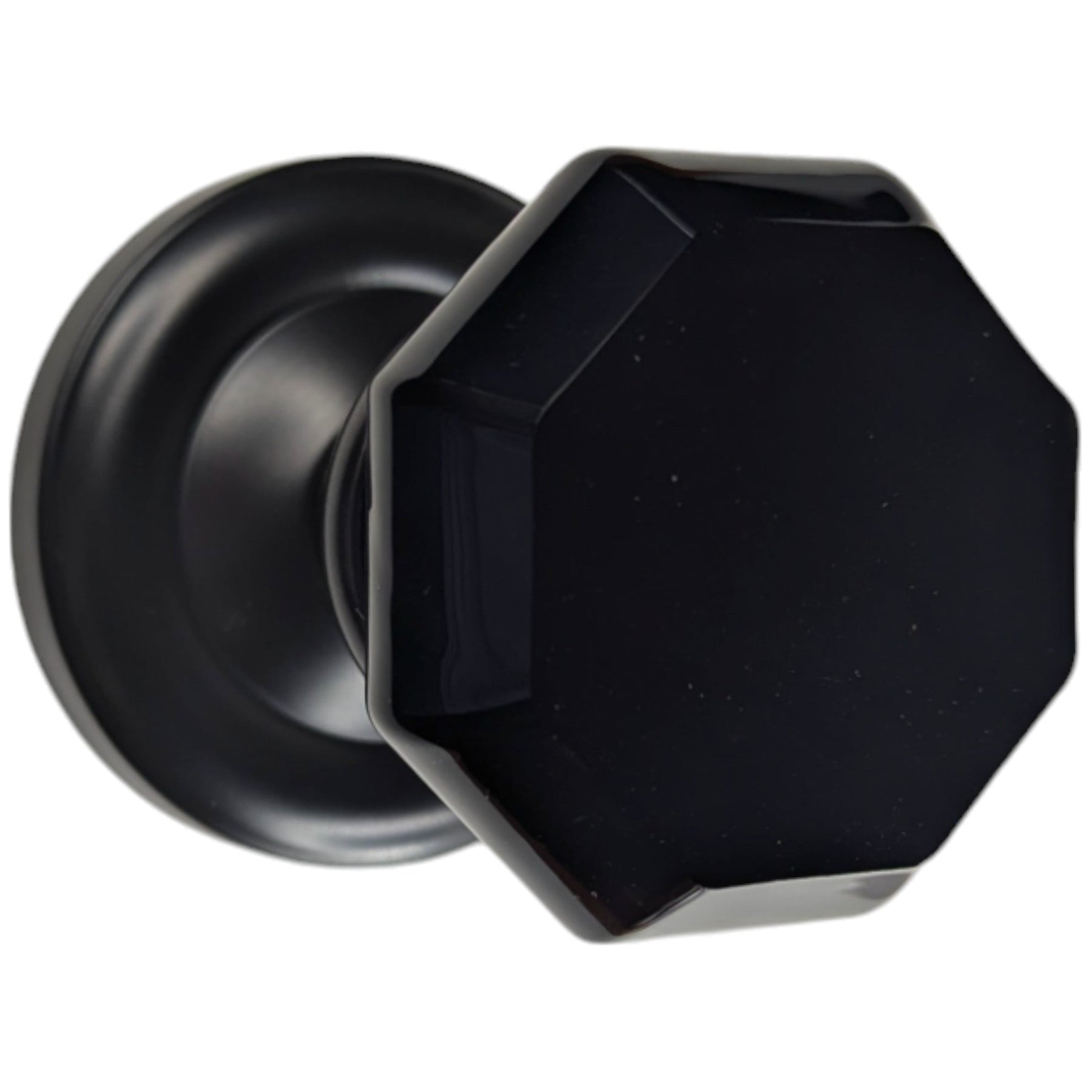 Magnifique Classic Door Set with Black Glass Octagon Knobs (Oil Rubbed Bronze Finish/Passage ...