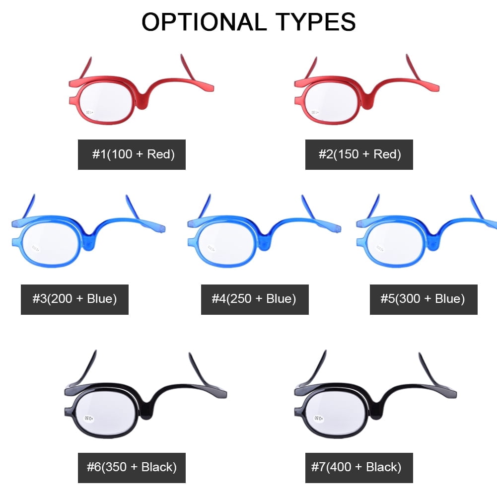 VBESTLIFE Magnify Eye Makeup Glasses, Single Lens Rotating Essential ...