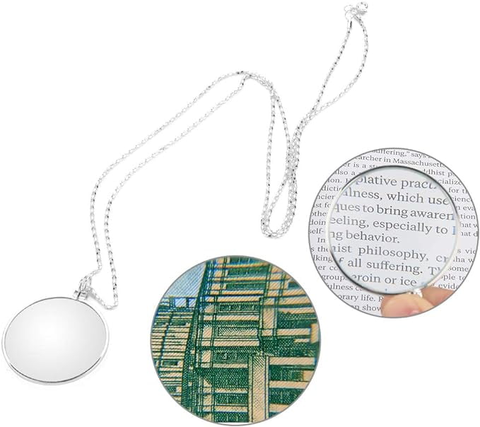 Magnifying Glass, 5X Simple Hanging Portable Magnifying Glass with Zinc ...