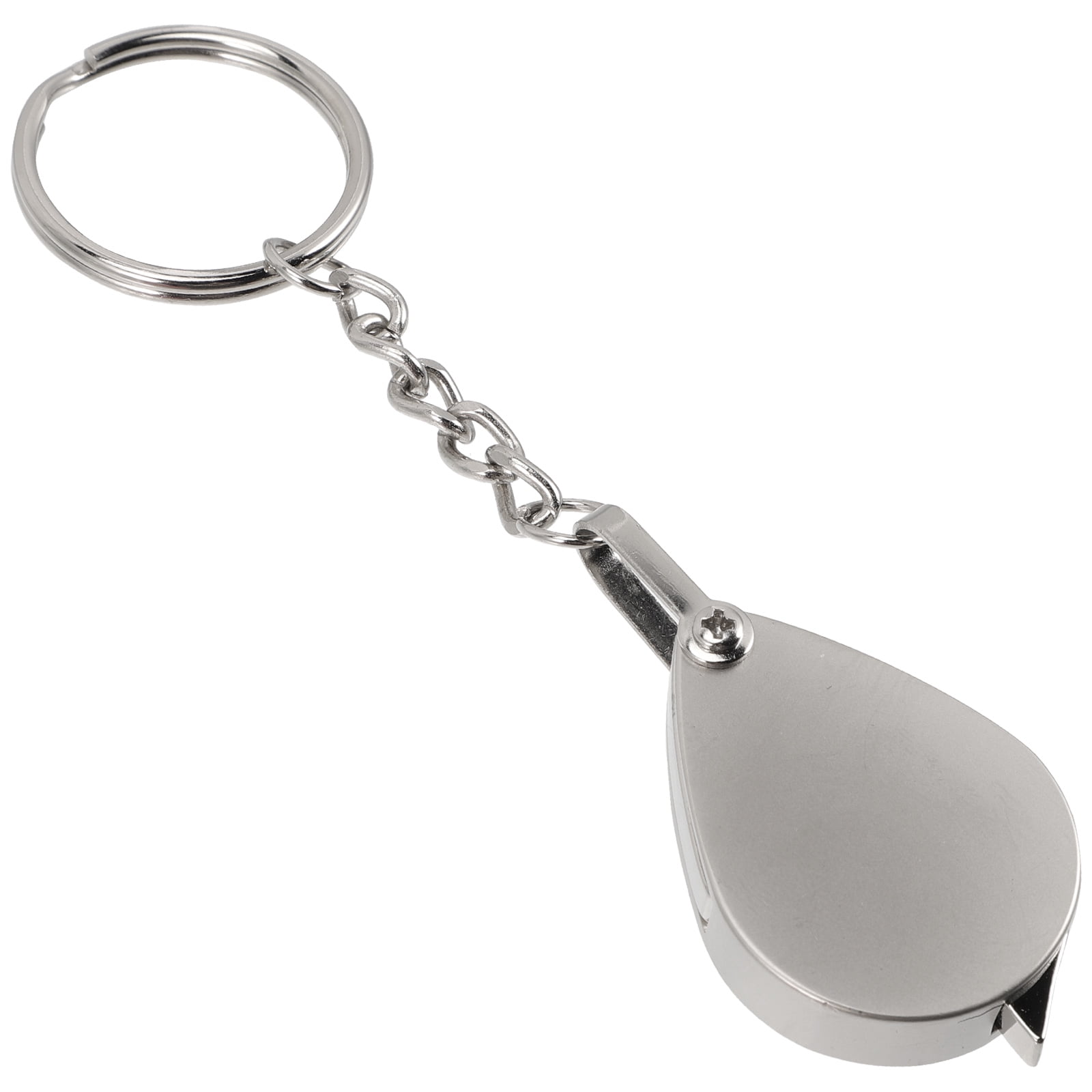 Magnifying Glass Keychain Elderly Magnifier Portable Fob Rings Foldable ...