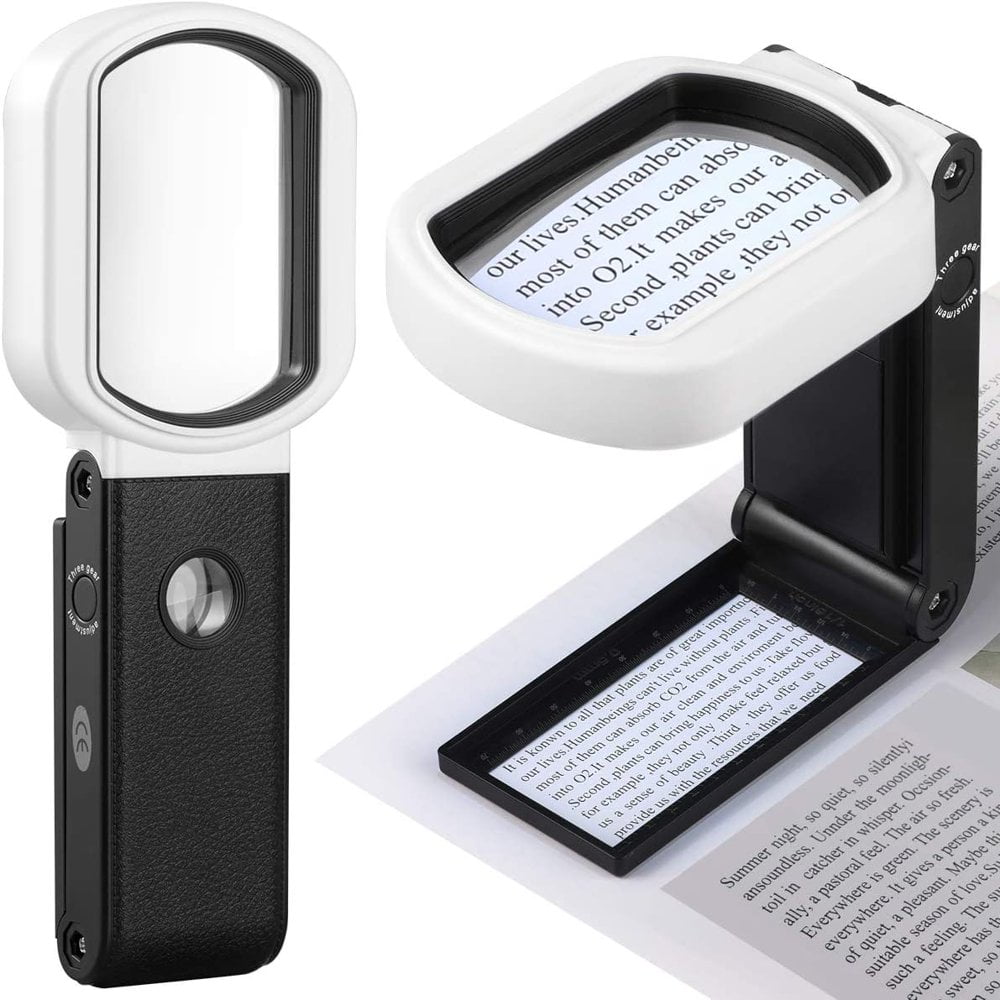 Magnifying Glass with Light 20X 10X Handheld and Standing Magnifying ...