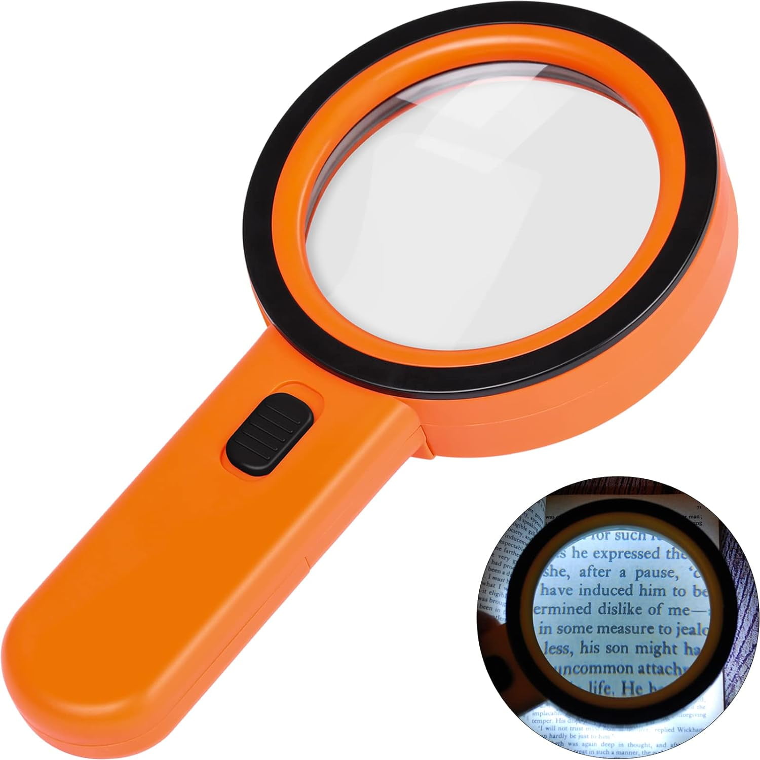 Magnifying Glass with Light, 30X Handheld Large Magnifying Glass 12 LED ...