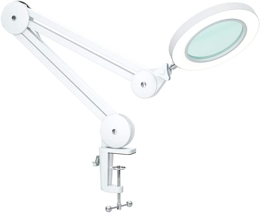 Magnifying Glass with Light and Clamp, Magnifying Lamp with 4.2'' 5X ...