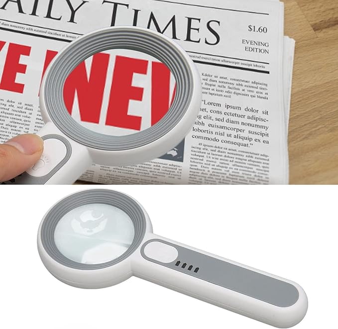 Magnifying Glass with Light, Touch Control Handheld Magnifying Glass ...