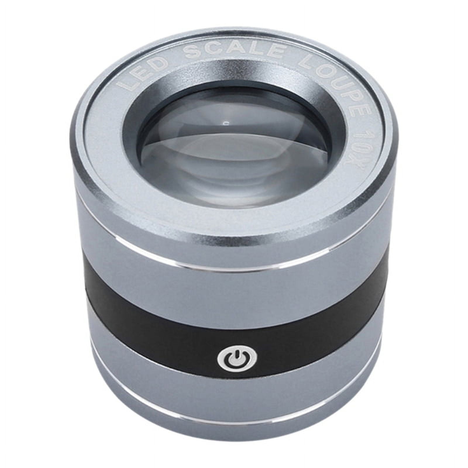 Magnifying Glass Metal Full Metal Microscope Loupe LED Scale Loupe USB ...