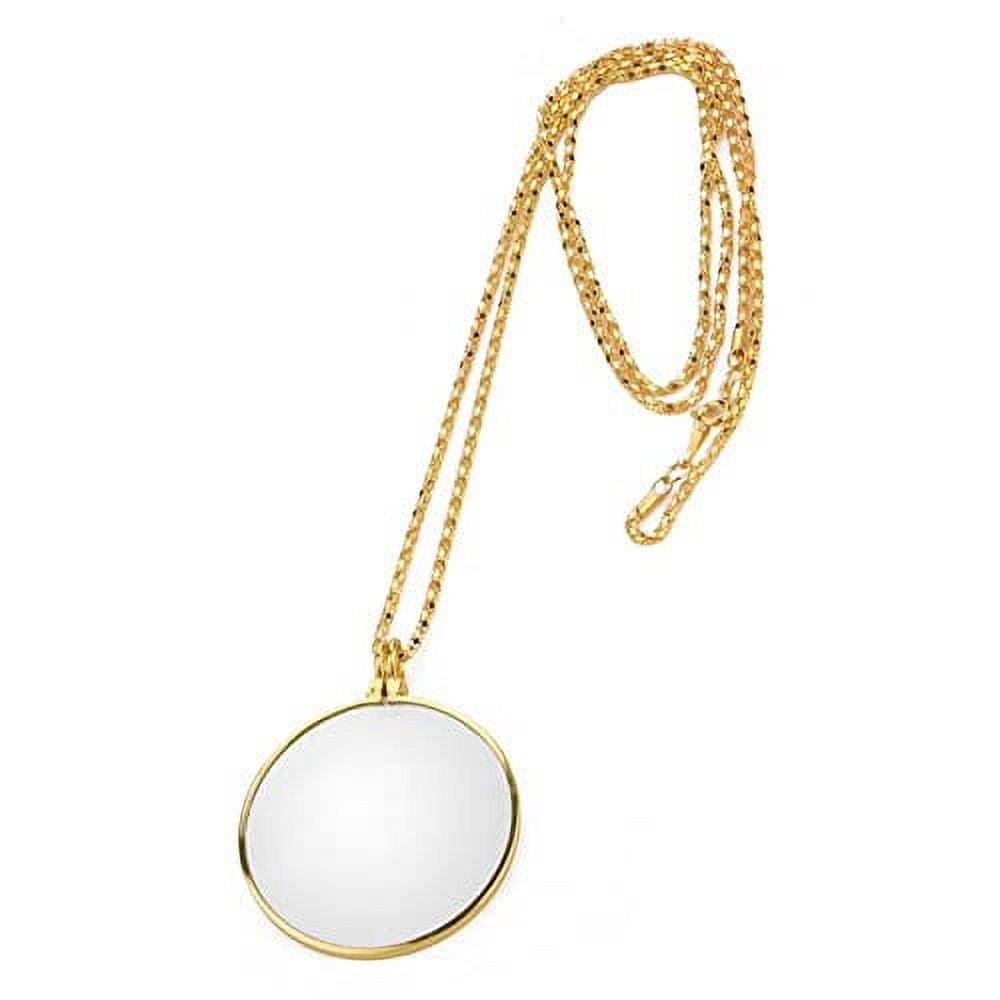 Magnifying Glass Necklace Monocle, 5X Necklace Magnifier with 1.6 inch ...