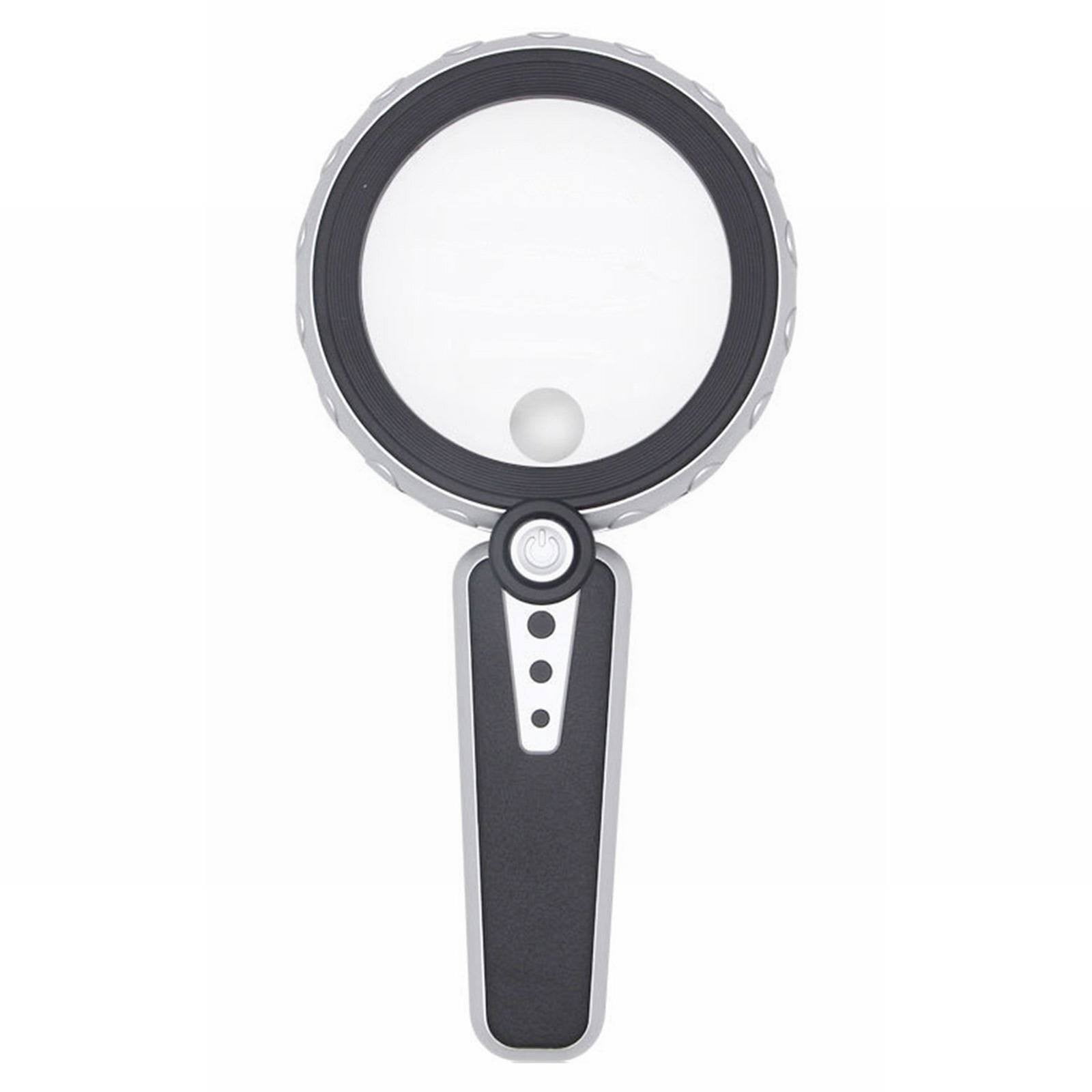 Magnifying Glass With Light;6x10x Handheld Illuminated Magnifying Glass ...