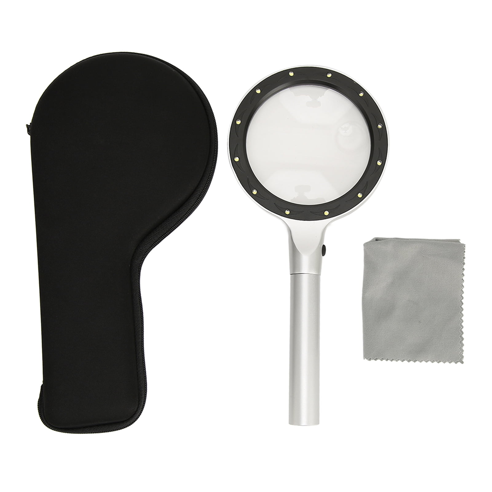 Magnifying Glass with 12 LED Lights 5X 10X Lighted Large Magnifying ...