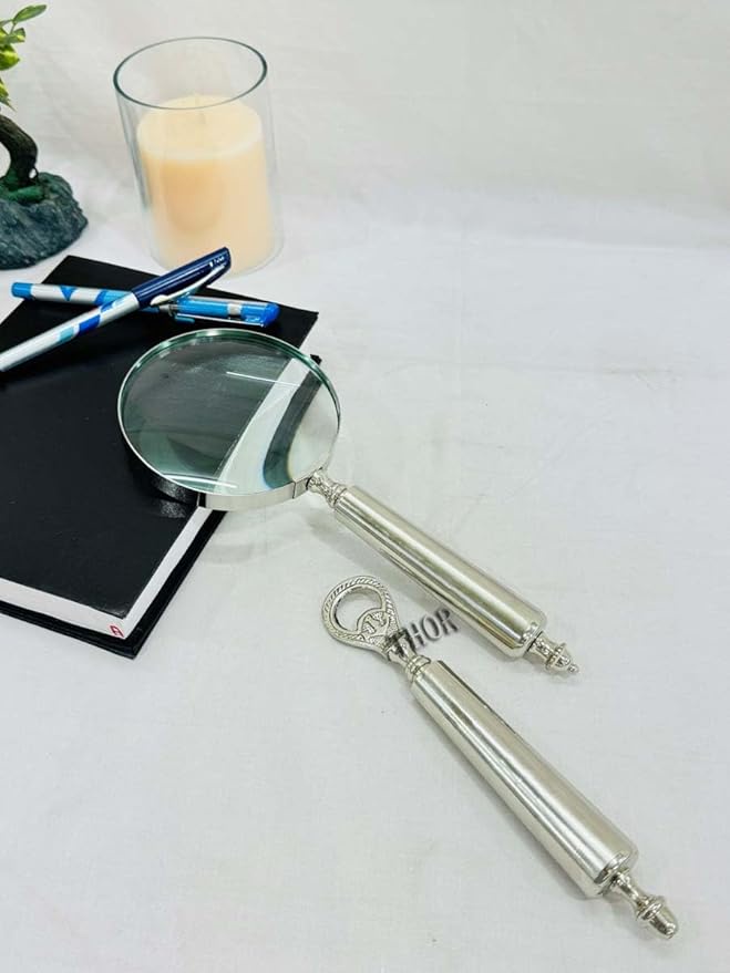 Magnifying Glass with Brass Handle, Handheld Magnifying Glass Lens ...