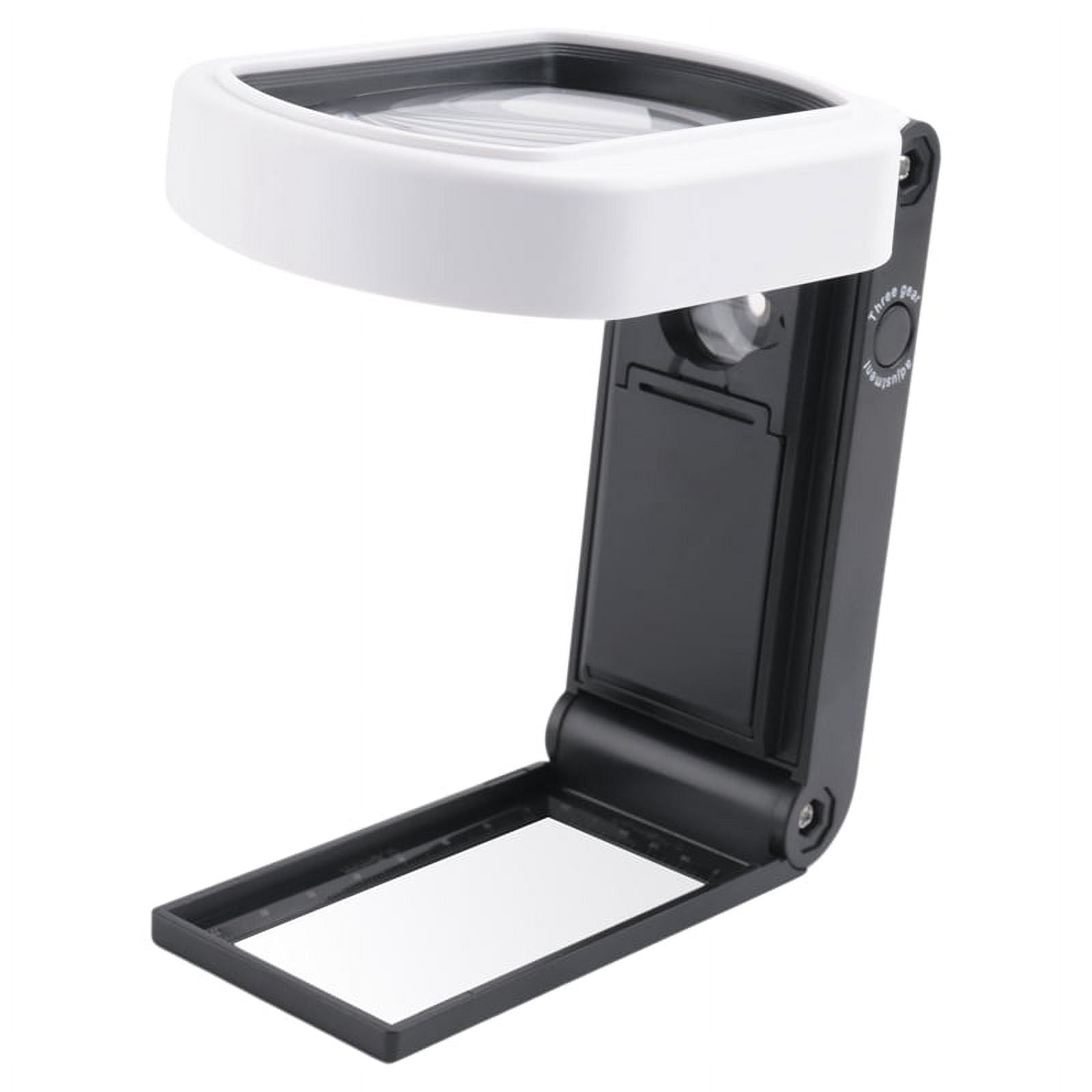 Magnifying Glass with Light, 25X 10X Rechargeable Handheld and Standing ...