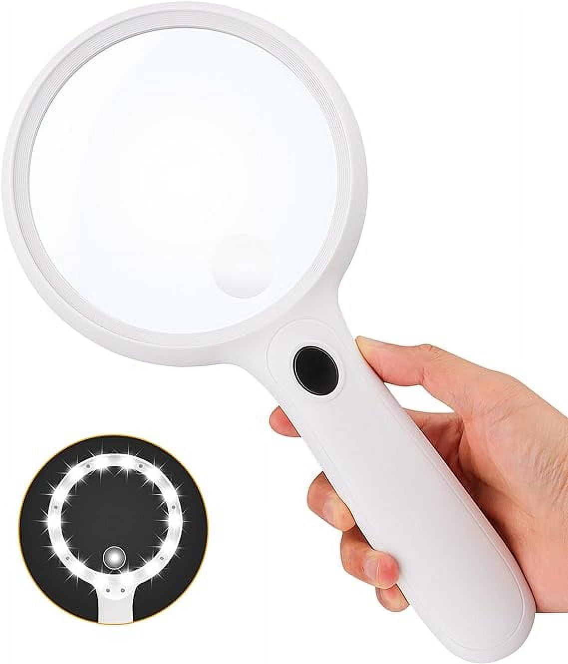 Magnifying Glass with Light, 4.7inch Extra Large Magnifier with 14Led ...