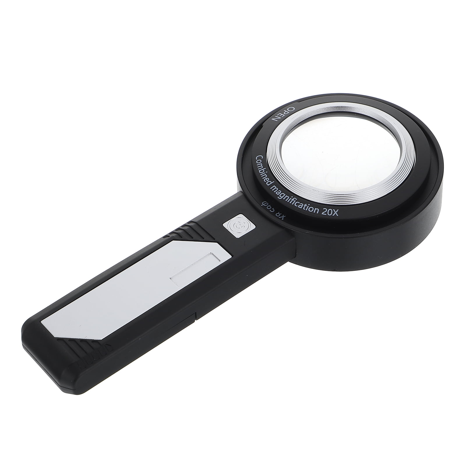 Black Handheld Lighted Magnifier with ABS Material for Home Use and ...
