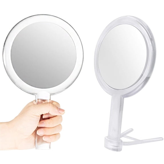 Magnifying Handheld Mirror,Happon Double-Sided 1X/10X Magnifying ...