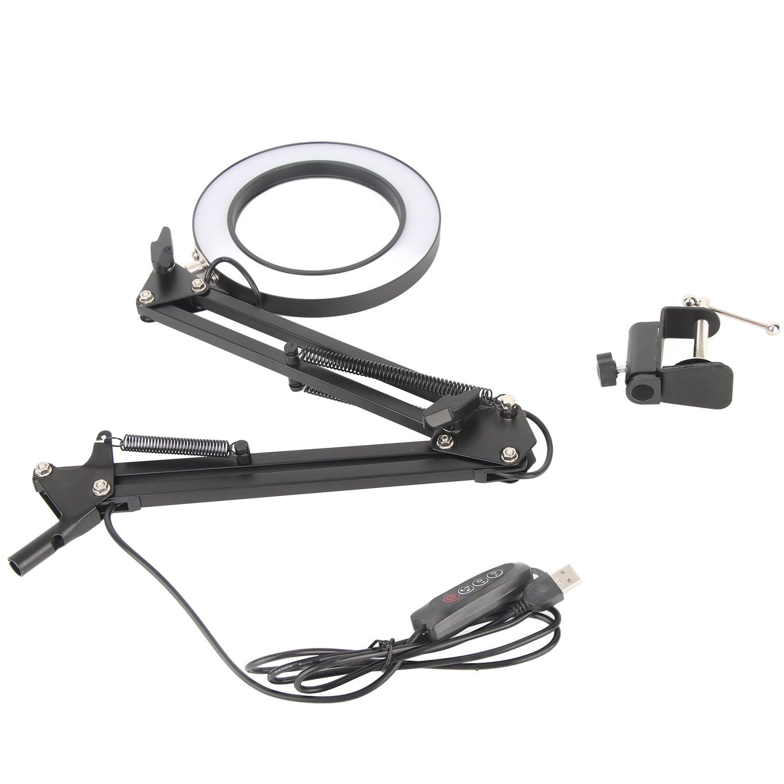 Magnifying Lamp 10X Magnifier Desk LED Light Adjustable with Clamp for ...