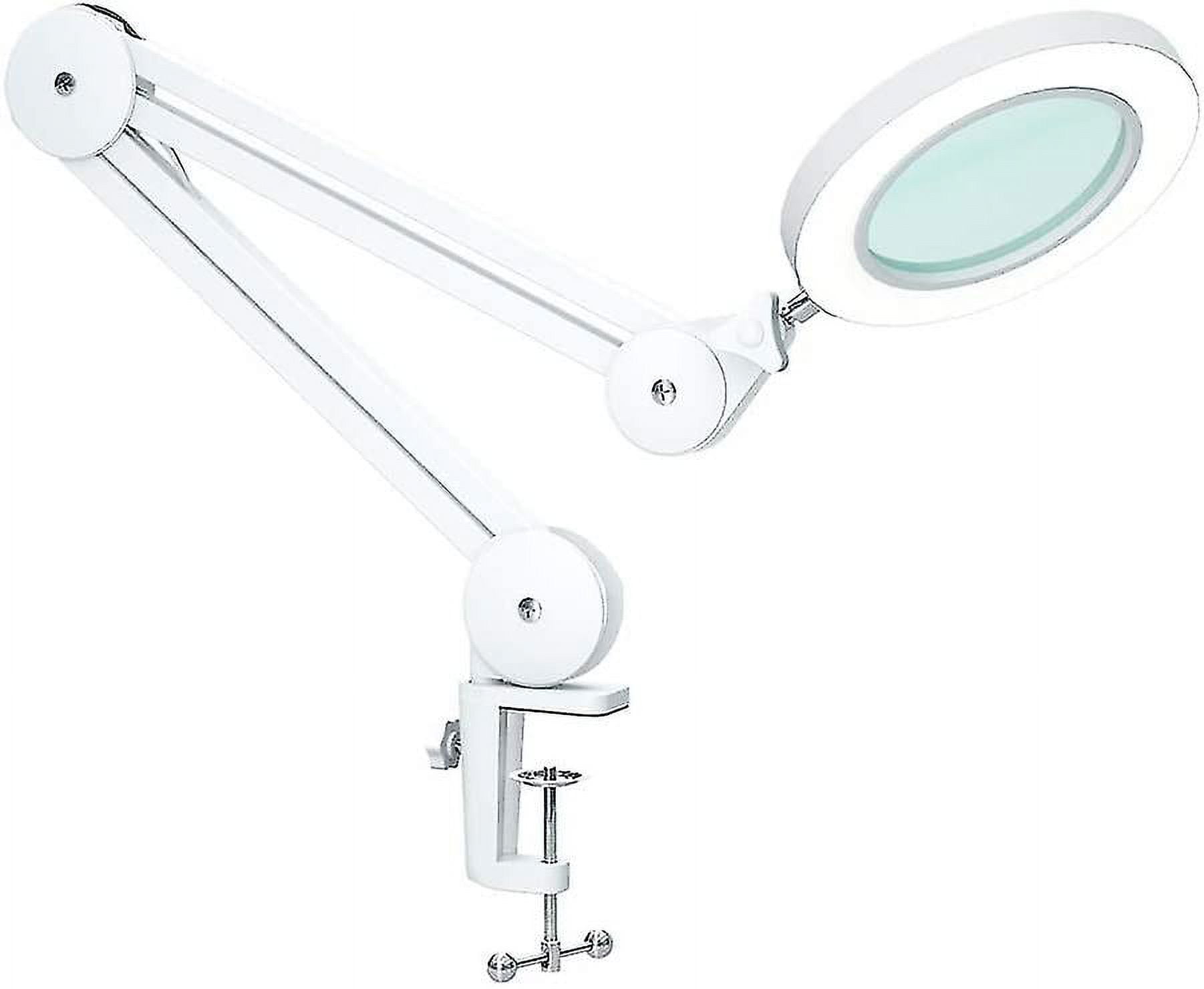 Magnifying Lamp - Magnifier With 5 Diopter Light - With Clamp, Swivel ...