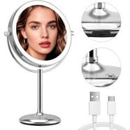 OttLite Wireless Charging LED Makeup Mirror - Illuminated Magnifying ...
