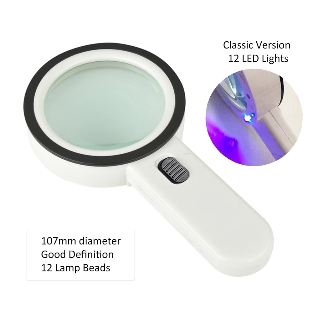 Magnifying glasses,12x Lamp With 12x Lamp 30x Handheld Lamp Map ...