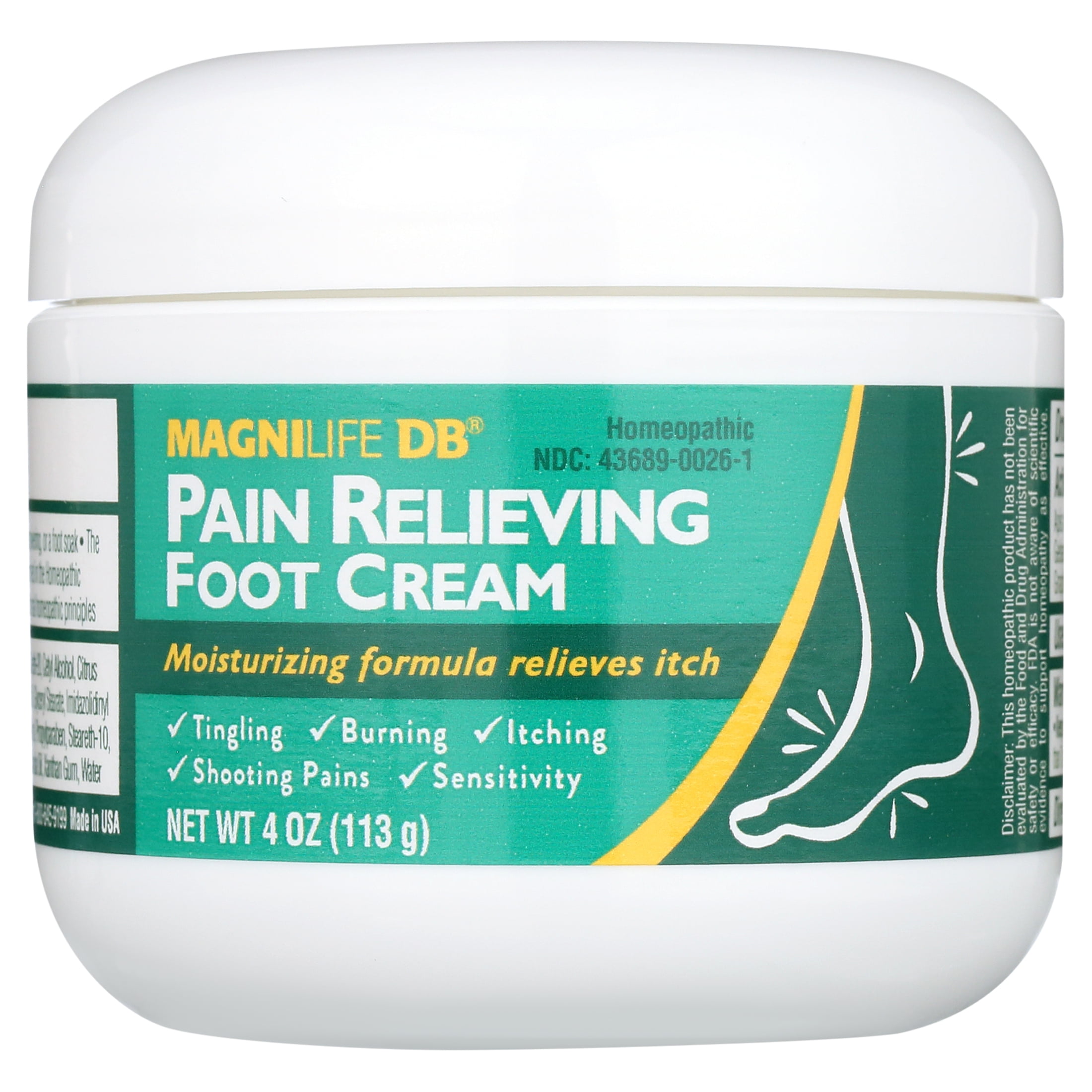 Magnilife DB Pain Relieving Diabetic Foot Cream, 4 oz - Walmart.com