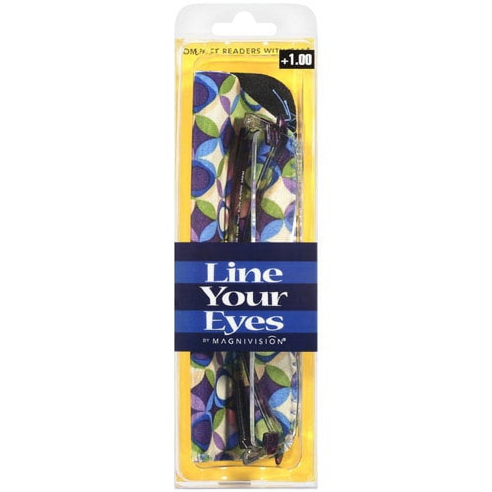 Magnivision Line Your Eyes Compact Readers With Case, +1.00 - Walmart.com
