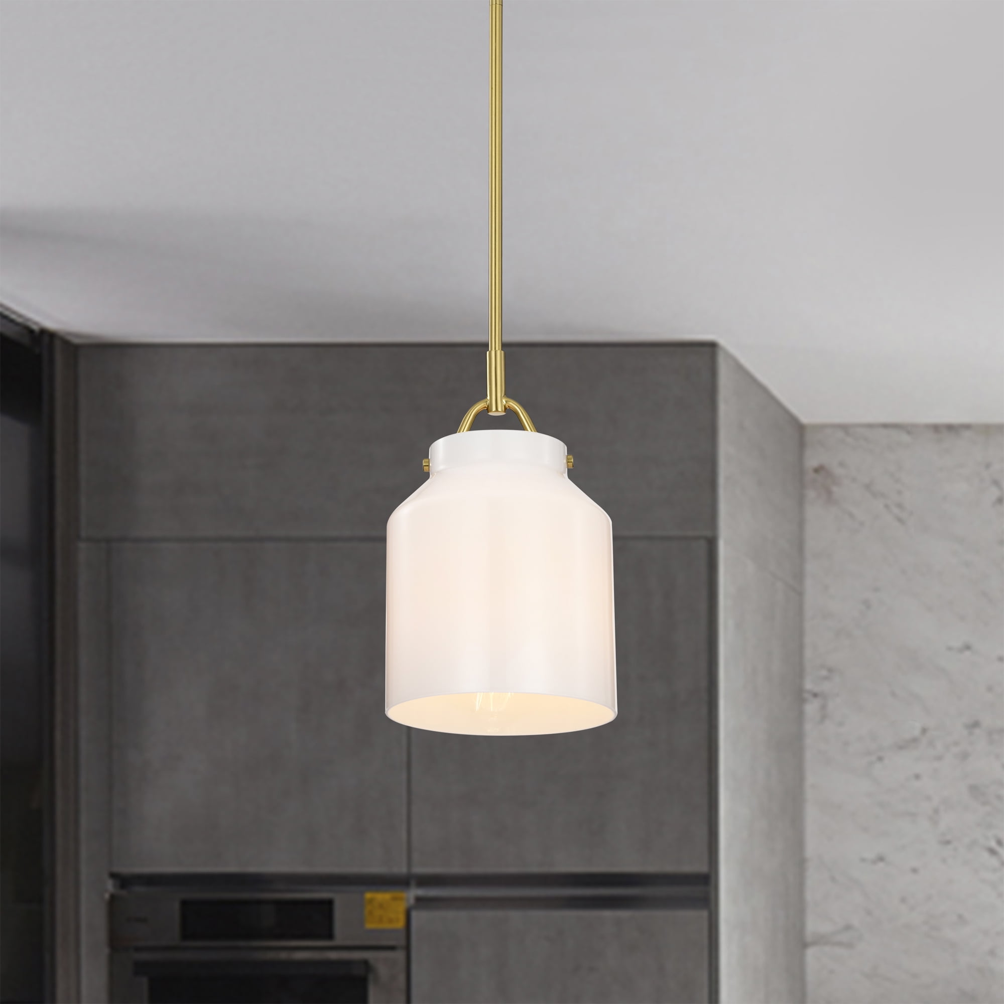 Magno 7.1 in. 1-Light Indoor Brass Finish Pendant Light - Walmart.com