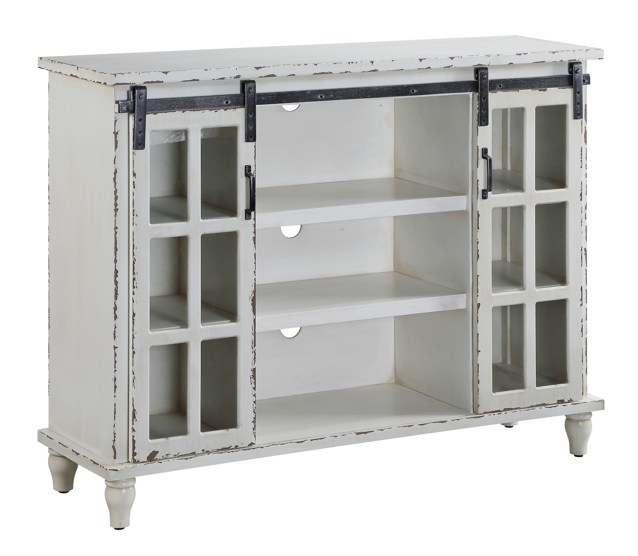 Magnolia Antique White Sliding 2 Door Console - Walmart.com