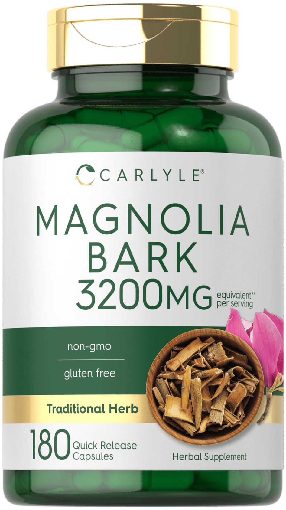 Magnolia Bark 3200 mg | 180 Powder Capsules | For Men and Women | Non ...