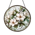 Magnolia Blossom Stained Glass Style Window Suncatcher - Walmart.com