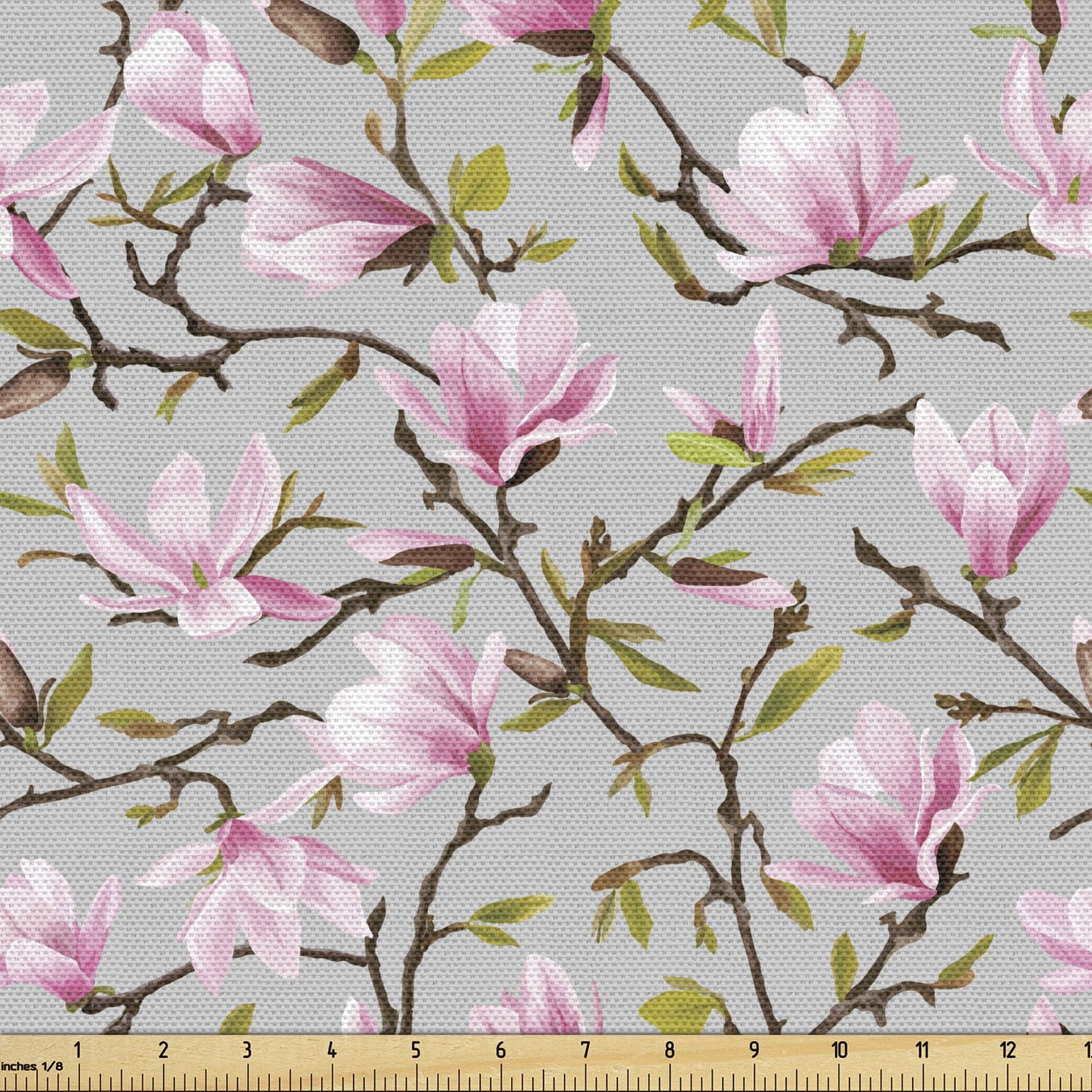 Magnolia Fabric by the Yard Upholstery, Exotic Floral Tree Burst into ...