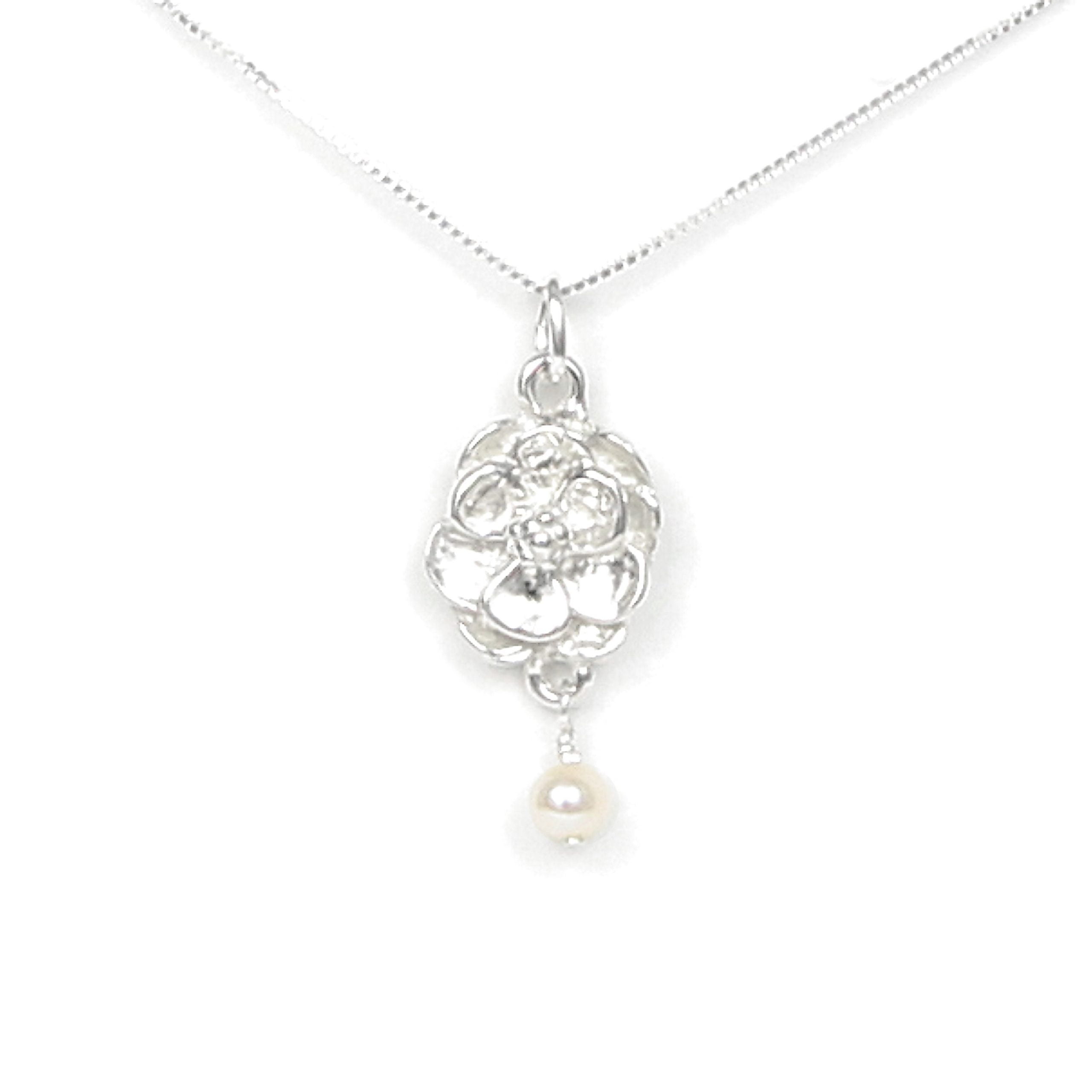 Magnolia Flower Necklace - Gift Boxed with Be Strong Story Card ...