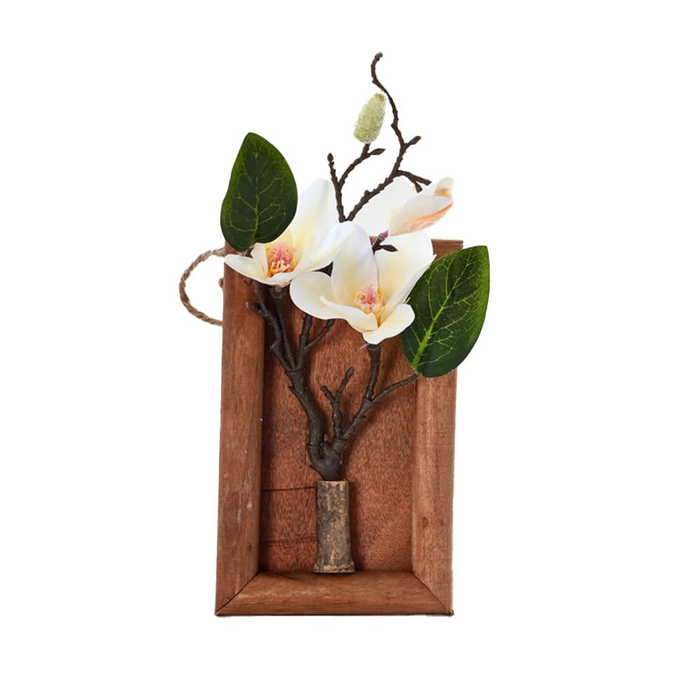 Magnolia Flower Wall Decor With Wooden Photo Frames For Home And Office ...