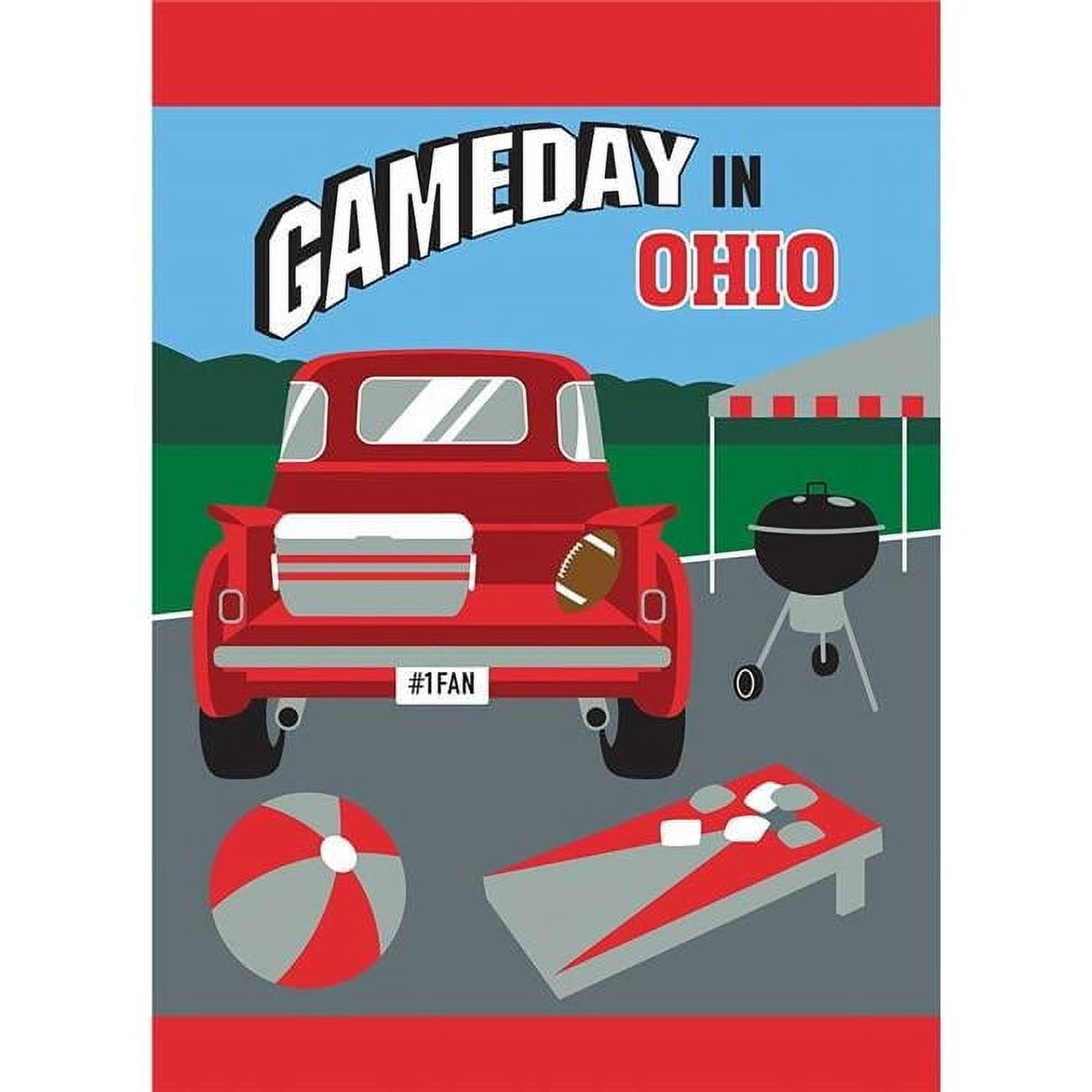 Magnolia Garden Flags 13 x 18 in. Game Day in Ohio Garden Flag - Red ...