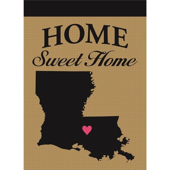 Magnolia Garden Flags 13 x 18 in. Louisiana Home Sweet Home Burlap ...