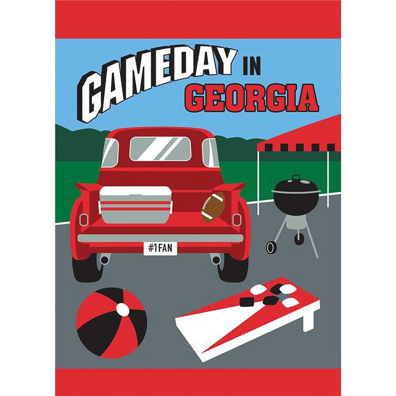 Magnolia Garden Flags 1458 13 x 18 in. Game Day in Georgia Garden Flag ...
