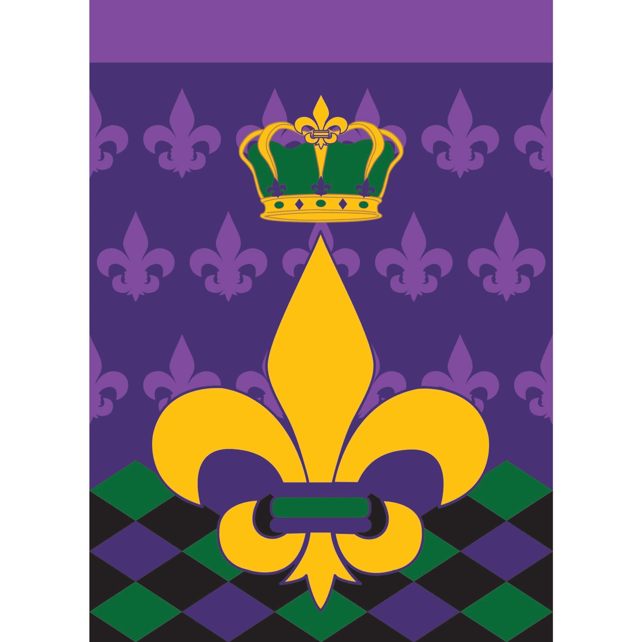 Magnolia Garden Flags M010044 13 x 18 in. Crowned Fleur De Lis ...