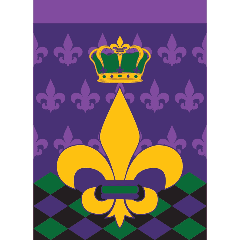 Magnolia Garden Flags M010044 13 x 18 in. Crowned Fleur De Lis ...