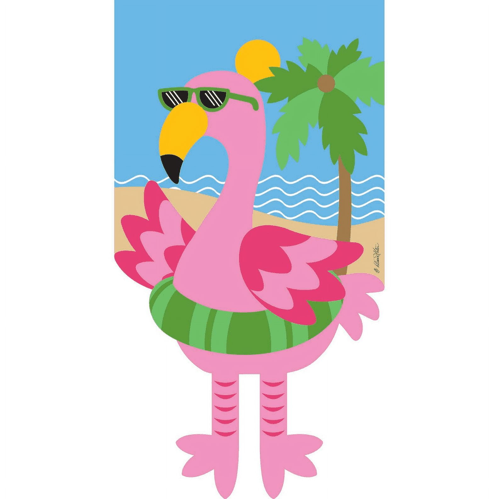 Magnolia Garden Flags M010077 Flamingo Polyester Garden Flag - Walmart.com
