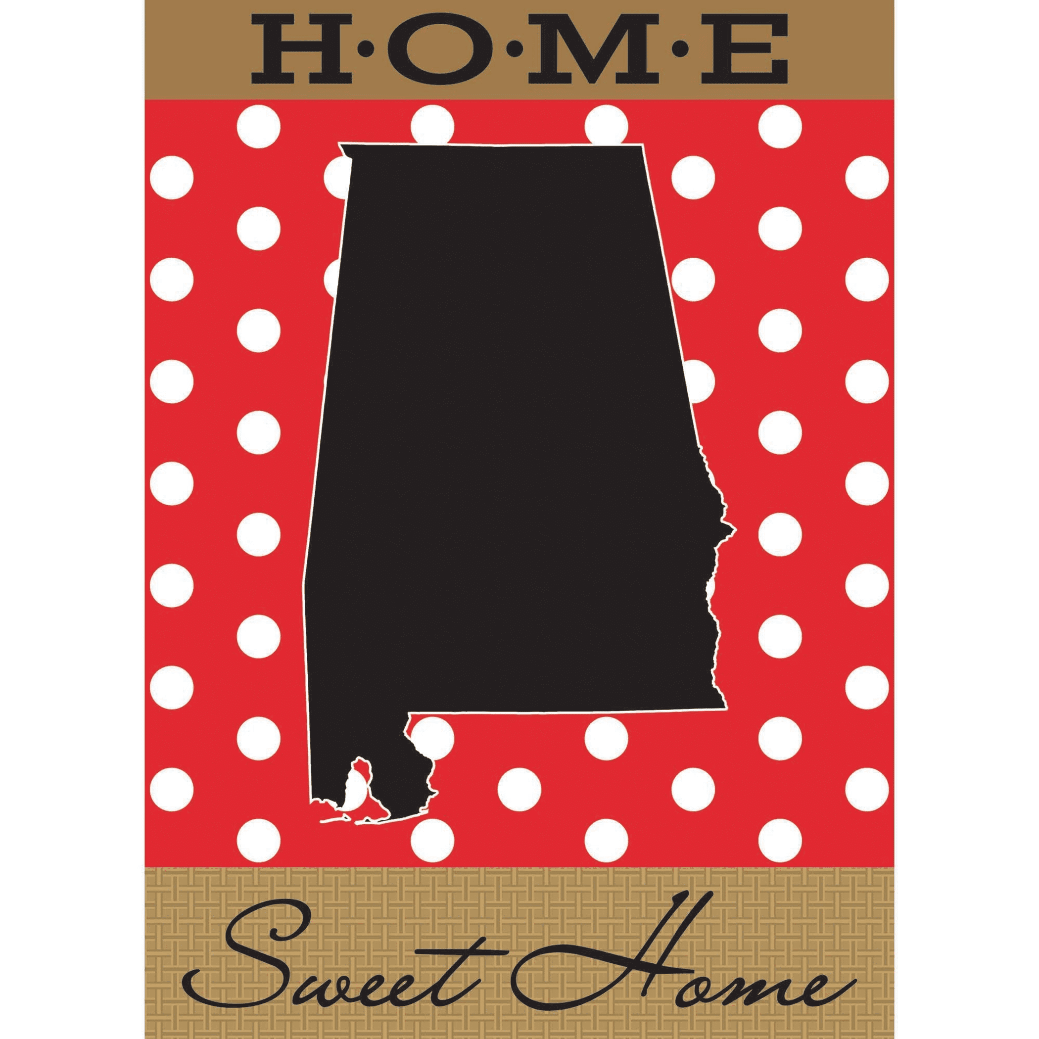 Magnolia Gardens M010103 13 x 18 in. Double Applique Alabama Home Sweet ...