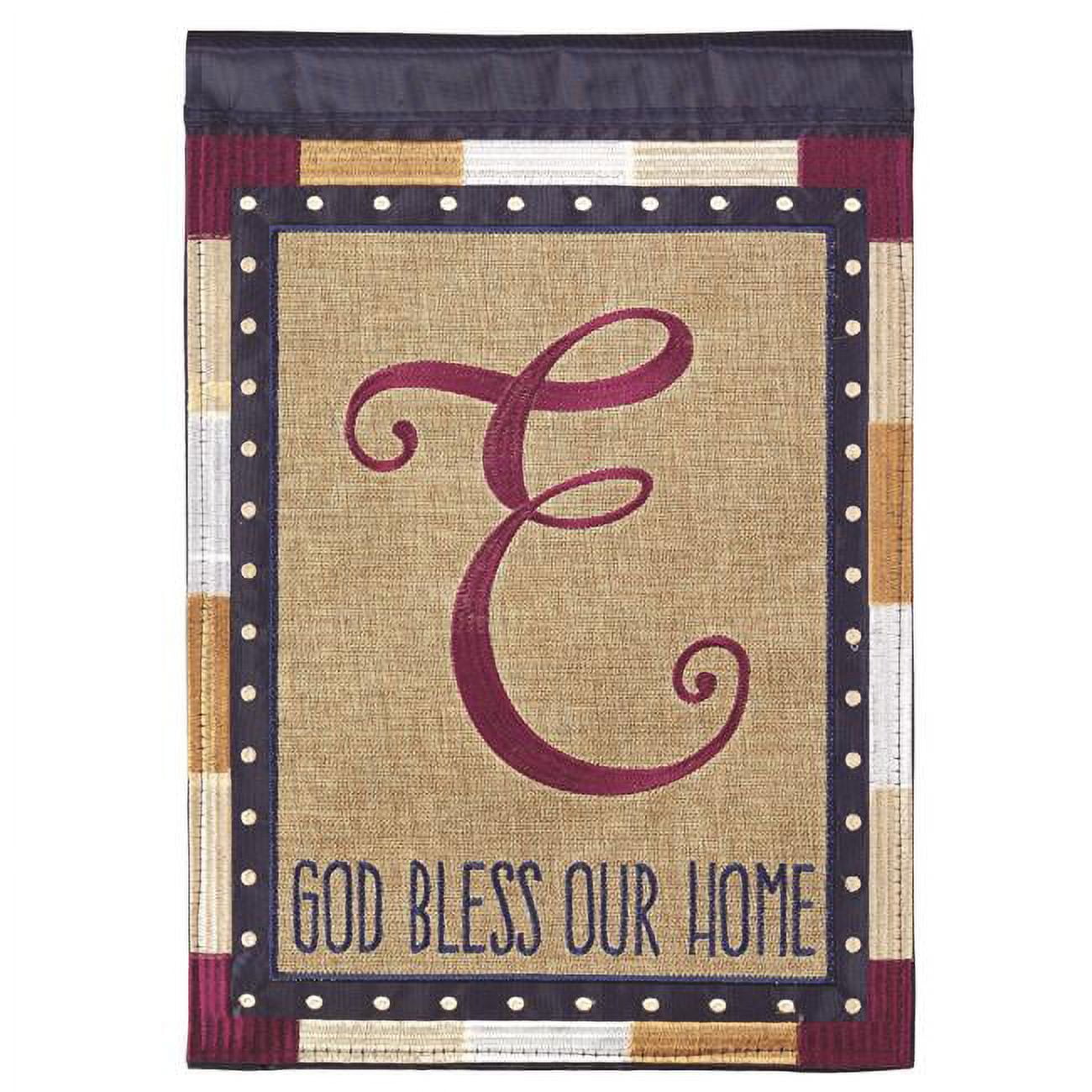 Magnolia Gardens M030041 13 x 18 in. Double Applique Monogram E Fall ...