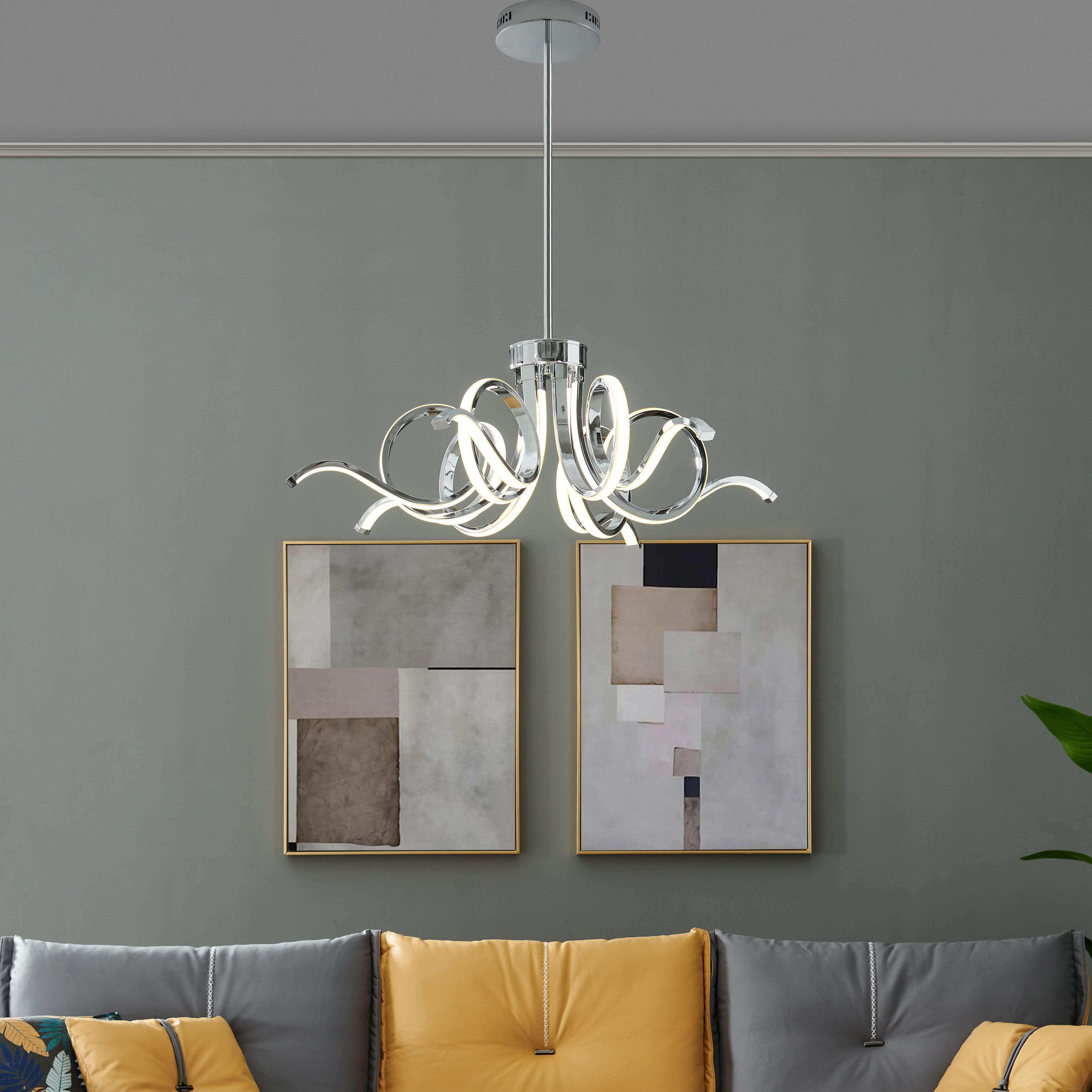 Magnolia LED Adjustable Chandelier // Chrome - Walmart.com