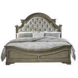 Rustic Style Antique Carved Wood - Magnolia Manor Queen Uph Bed in ...