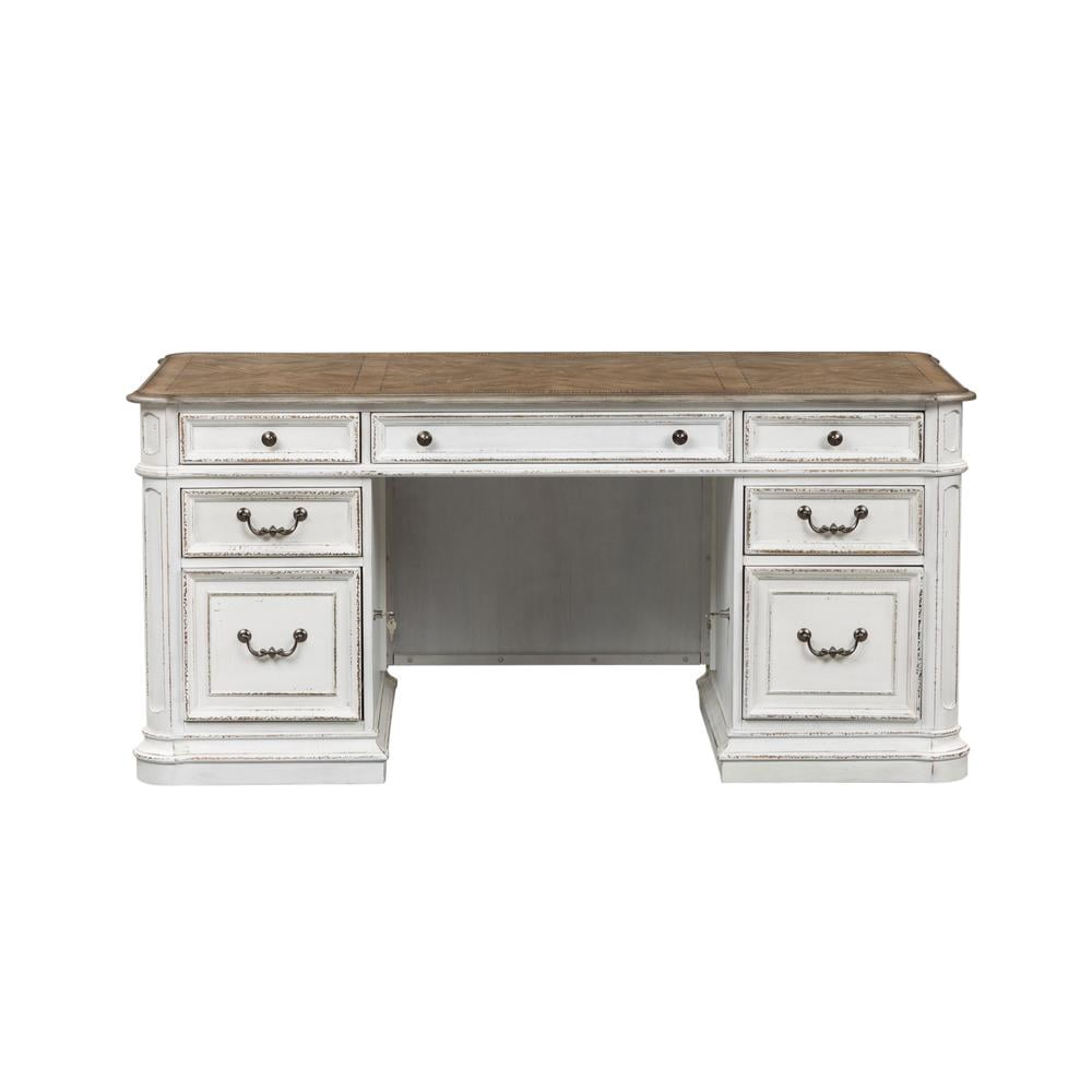 Magnolia Manor White Office Desk with Computer Storage - Walmart.com