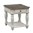 Magnolia Manor European Design White End Table for Wood Living Room ...