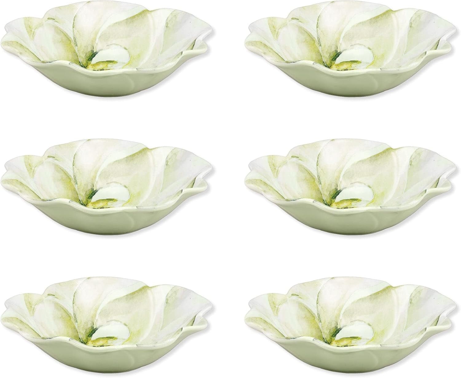 Magnolia Melamine Bowl Set, Flower Shaped Bowls for Pasta, Rice, Soup ...