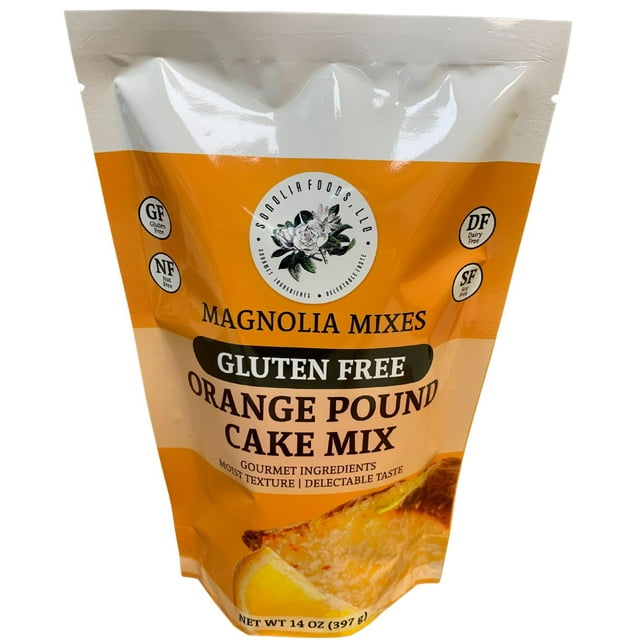 Magnolia Mixes Orange Gluten-Free Pound Cake Mix, 14 oz Bag - Walmart.com