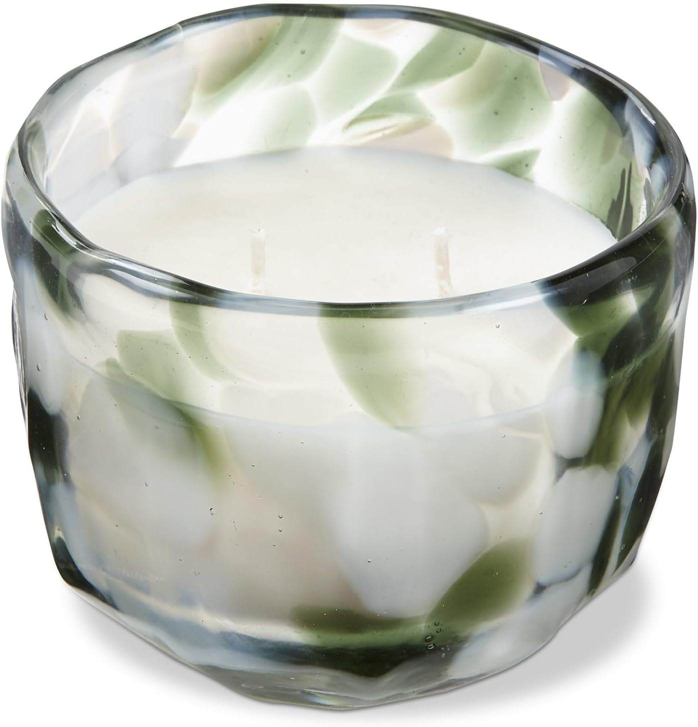 Magnolia & Musk Soy Paraffin Wax Candle Green Confetti Glass Container ...