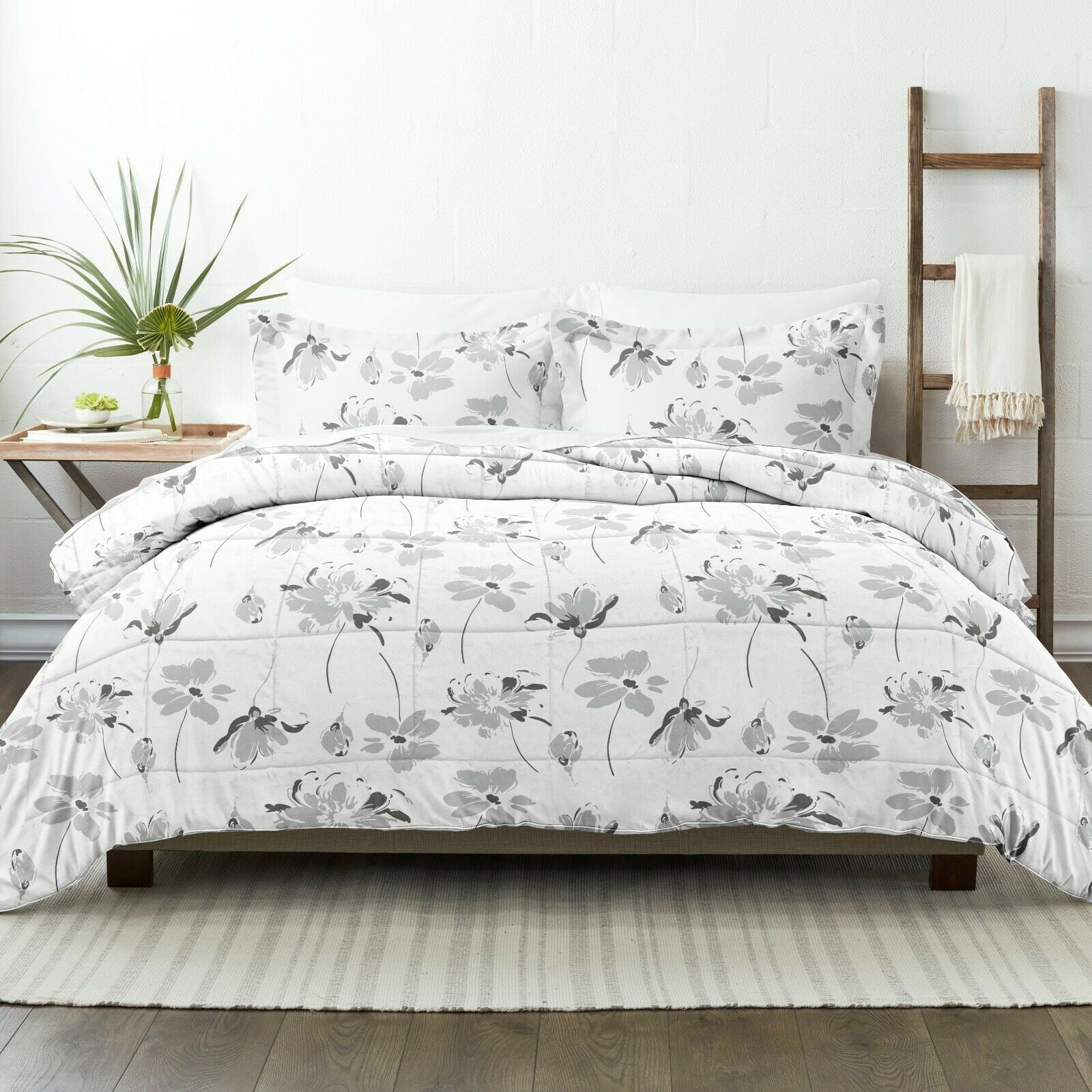 Magnolia Pattern Comforter set Down Alternative filling - Walmart.com