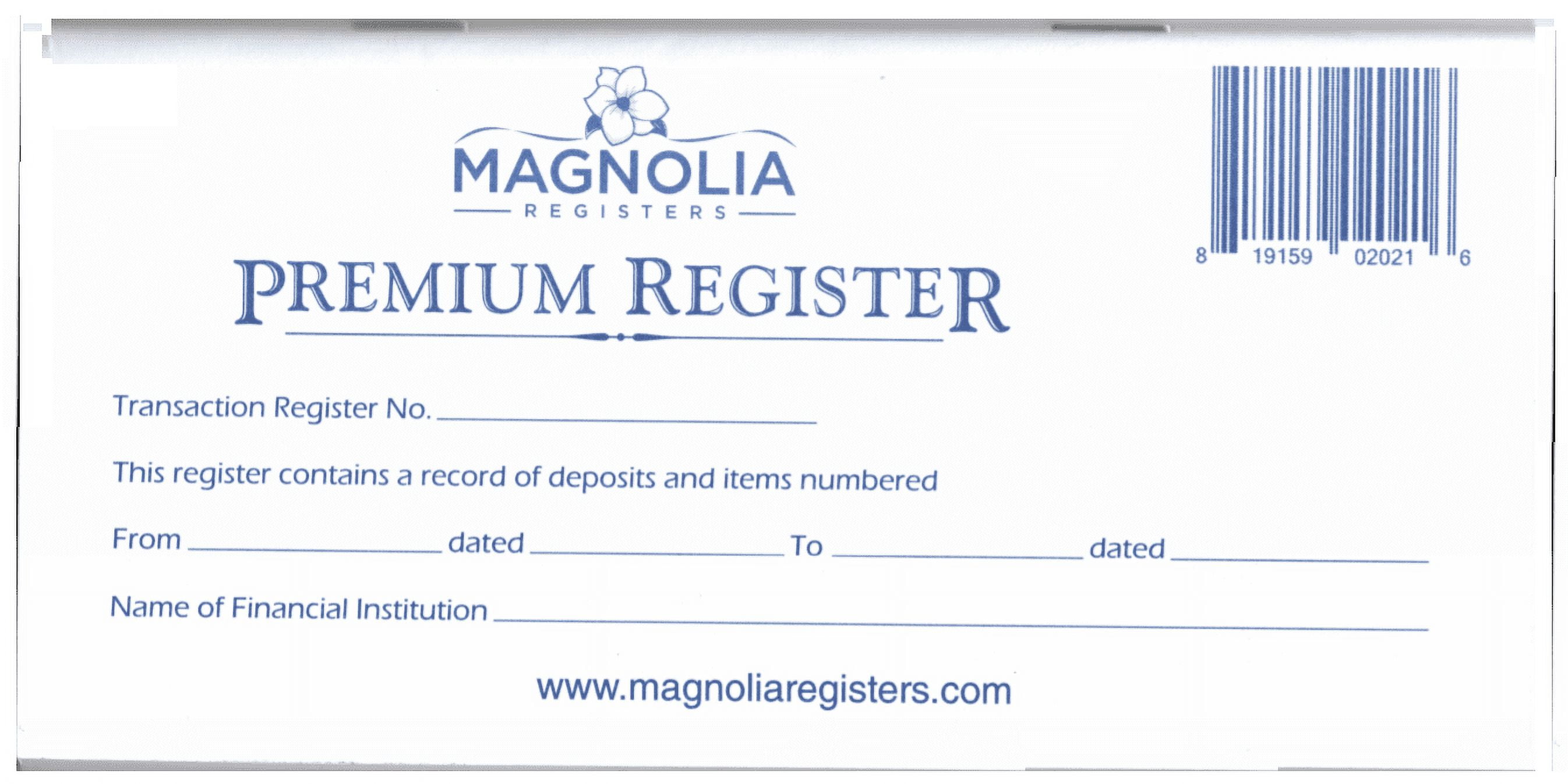 Magnolia Registers Premium 48 Page Transaction Registers for Personal ...