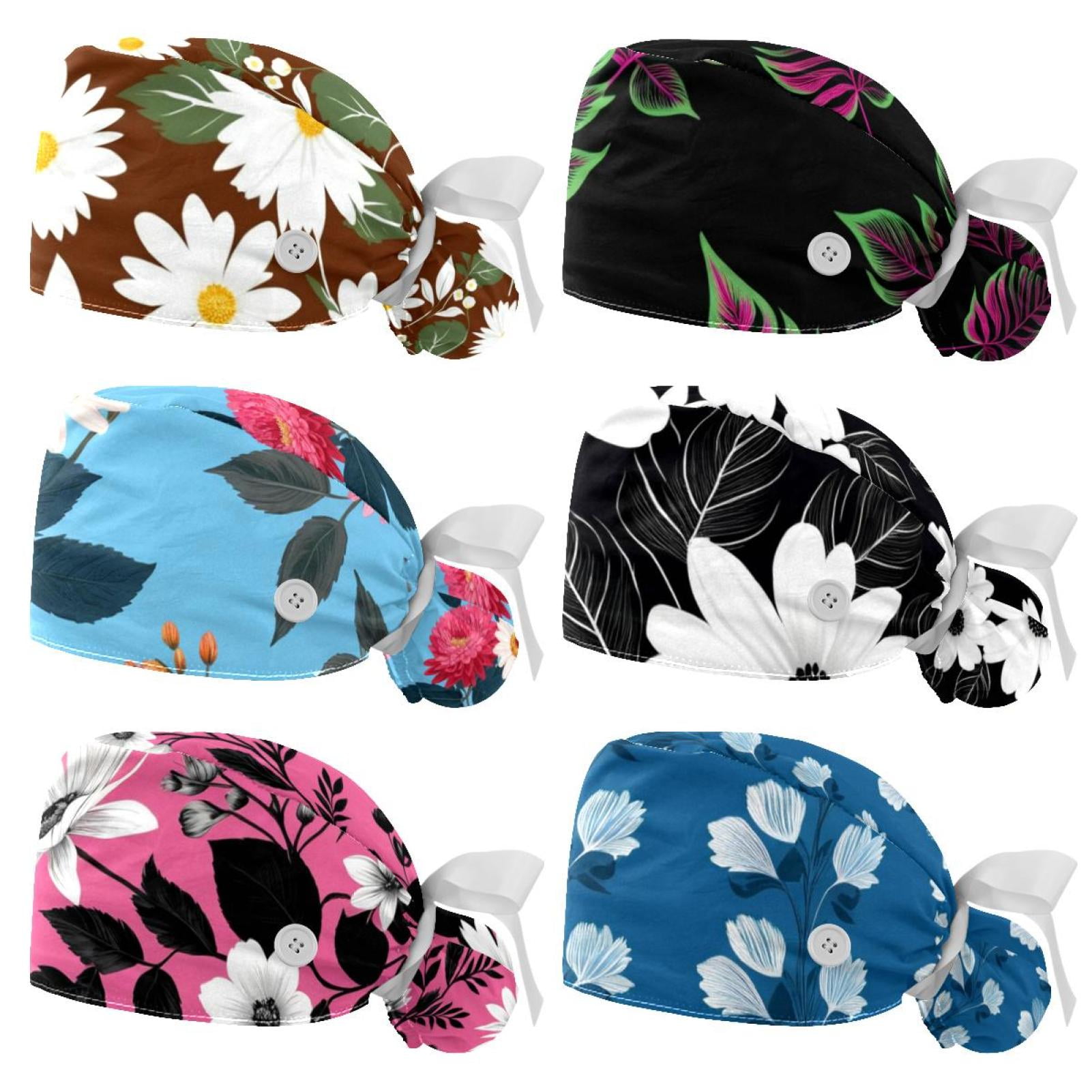 Magnolia pastel flower,Scrub caps women,Dental scrub caps,Nurse hat,For ...