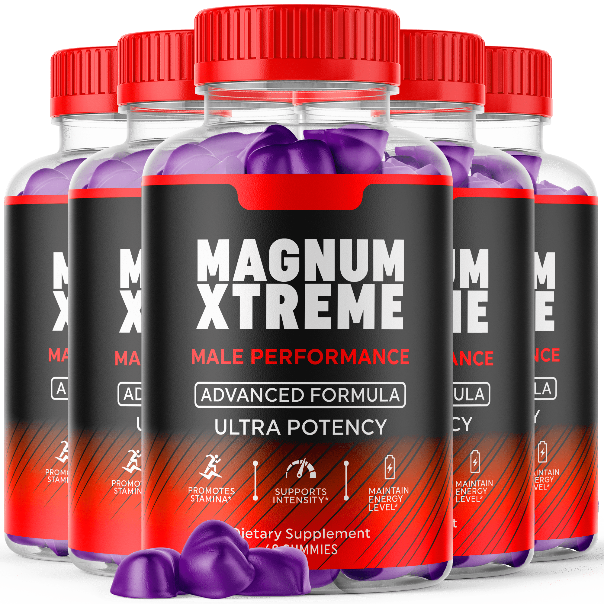 Magnum Extreme Male Performance Gummies Advanced Formula Vitamin for ...